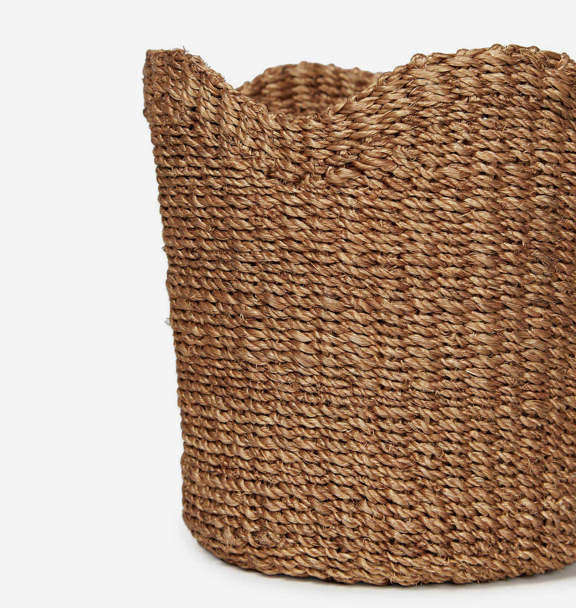 Handwoven Scallop Tabletop Basket | Shoppe Amber Interiors