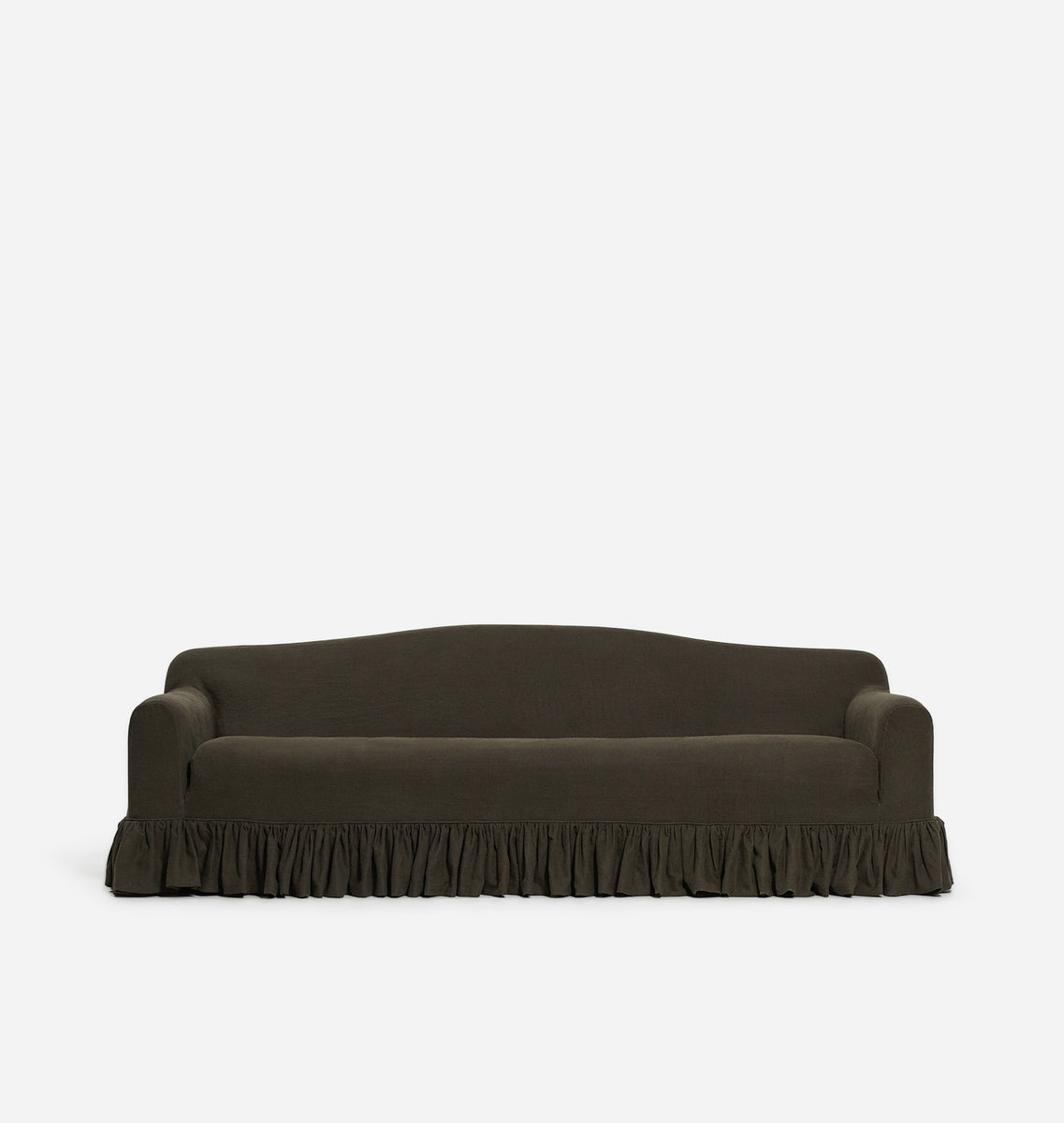 Rhodes Skirted Slipcovered Sofa | Shoppe Amber Interiors