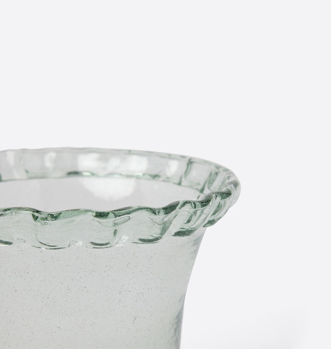 Pie Crust Glass Planter | Shoppe Amber Interiors