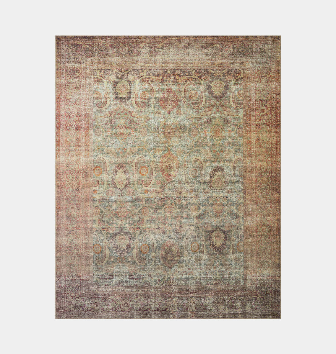 Georgie GER-03 Jade / Sunset Area Rug | Shoppe Amber Interiors